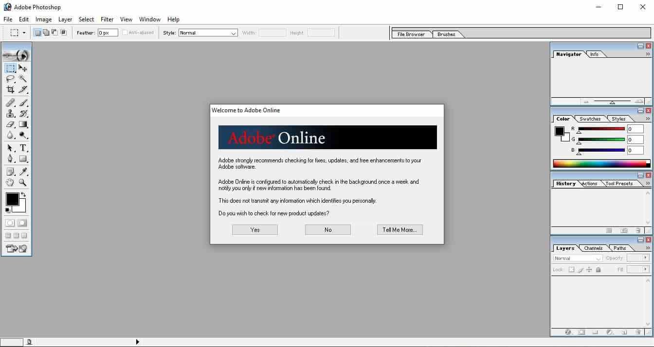 Download Adobe Photoshop 7 for Windows - Windowstan